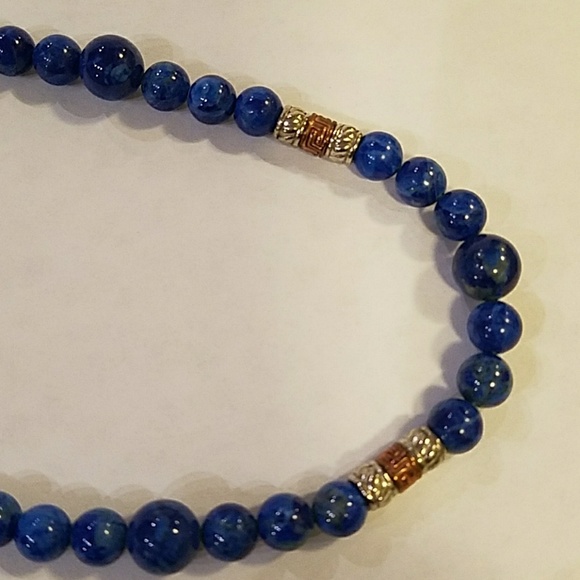 Jewelry | Blue Beaded Necklace | Poshmark